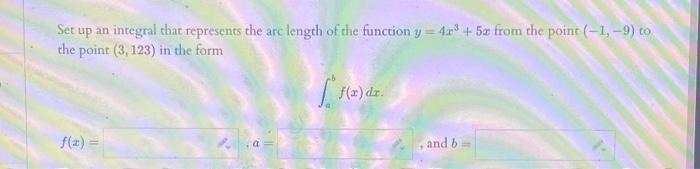 Solved Set up an integral that represents the arc length of | Chegg.com