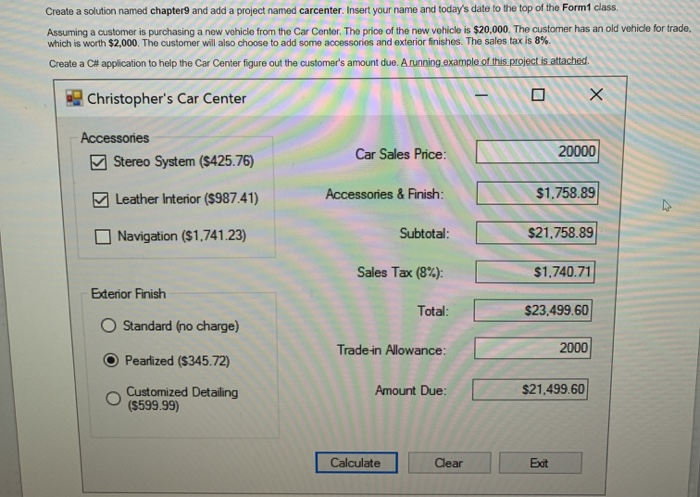 Solved Create A Solution Named Chapter9 And Add A Project 8096