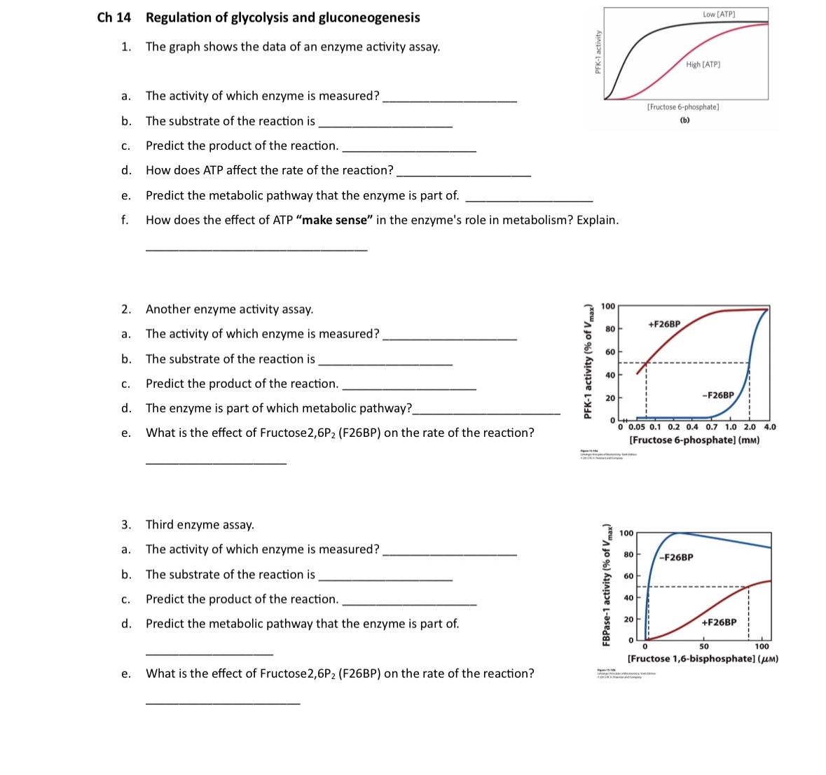 Solved Ch 14 ﻿Regulation of glycolysis and | Chegg.com