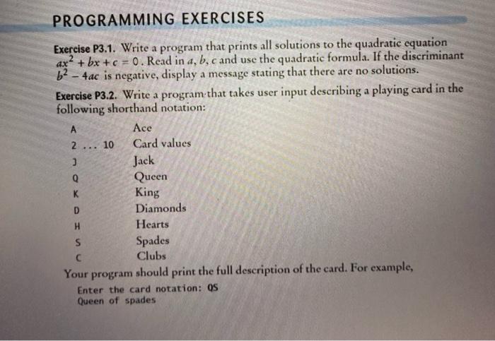 Solved Exercise P3.1. Write a program that prints all | Chegg.com