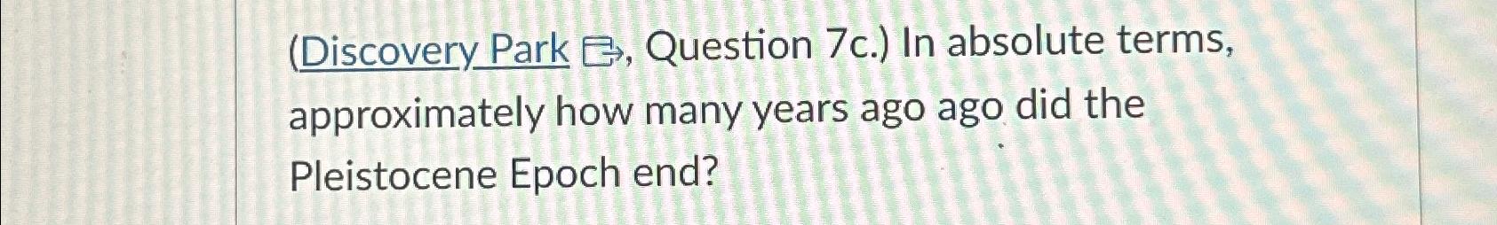 Solved (Discovery Park ⊟, ﻿Question 7c.) ﻿In absolute terms, | Chegg.com