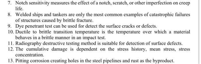 Solved 7. Notch sensitivity measures the effect of a notch, | Chegg.com