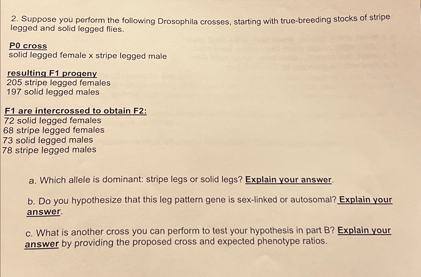 Solved Suppose you perform the following Drosophila crosses, | Chegg.com