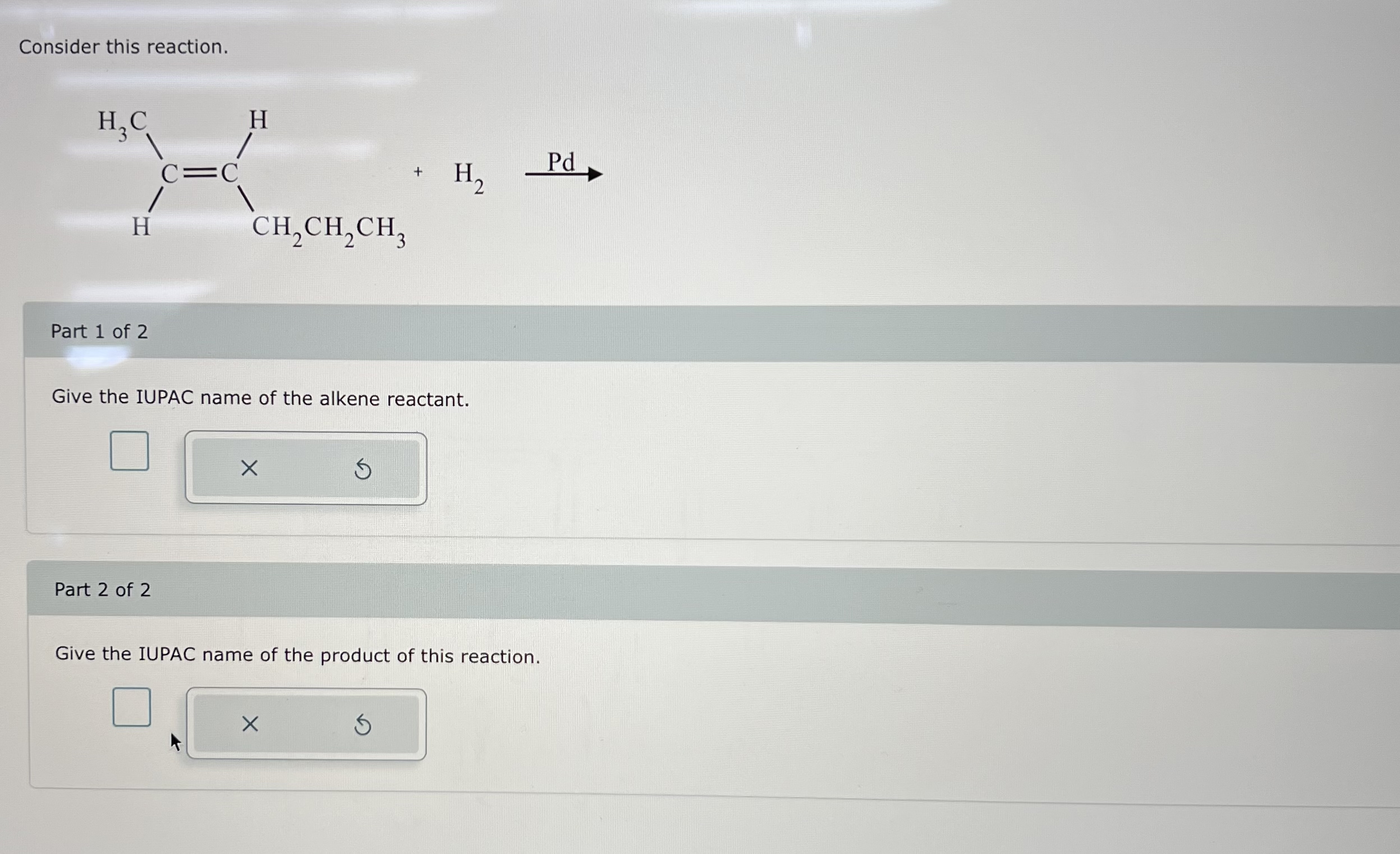 Solved Consider this reaction.Part 1 ﻿of 2Give the IUPAC | Chegg.com
