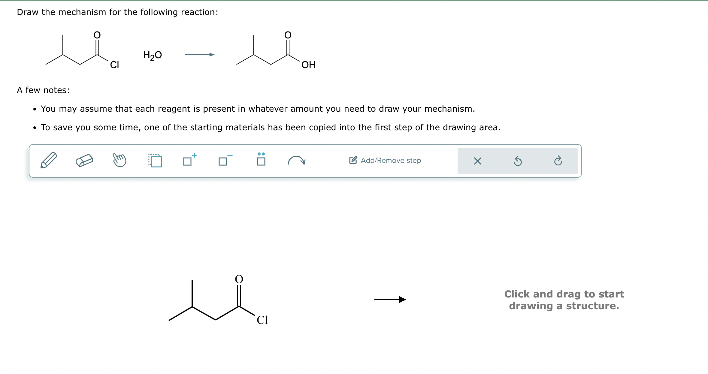 Solved Draw the mechanism for the following reaction:A few | Chegg.com