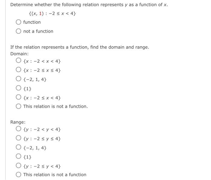 Solved {(x,1):−2≤x