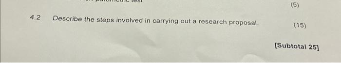 Solved 2 Describe the steps involved in carrying out a | Chegg.com