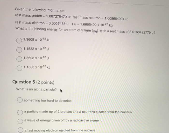 Solved Given the following information: rest mass proton = | Chegg.com