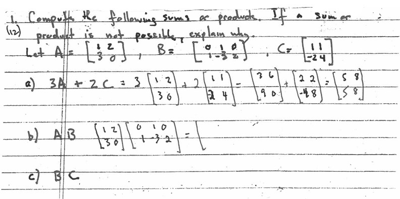 Solved Compulf the following sums ar ﻿psoducts. If ﻿a | Chegg.com