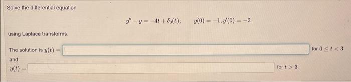 Solved Solve the differential equation | Chegg.com