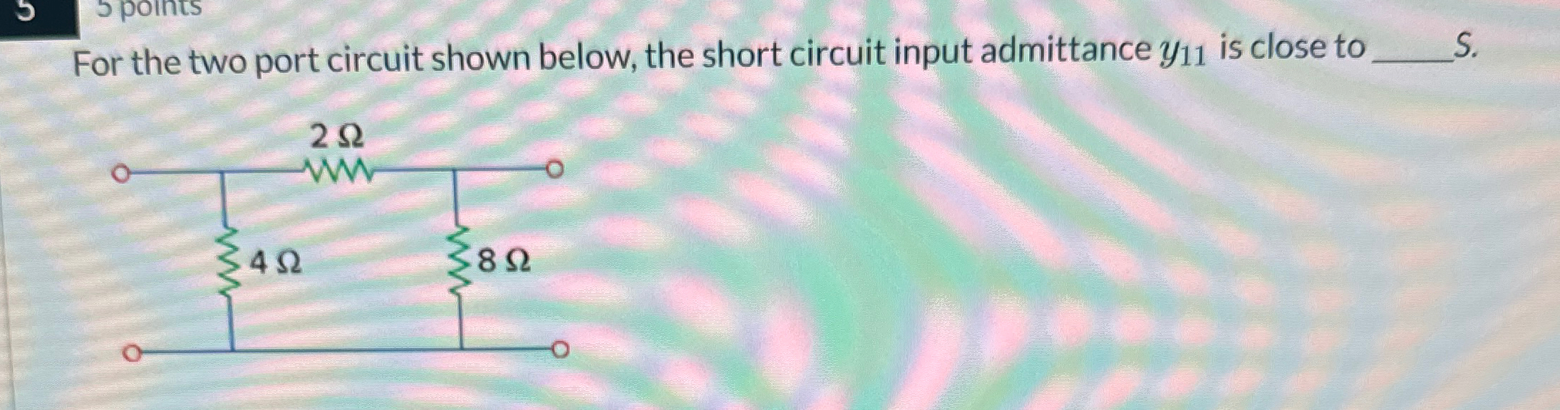 Solved For the two port circuit shown below, the short | Chegg.com