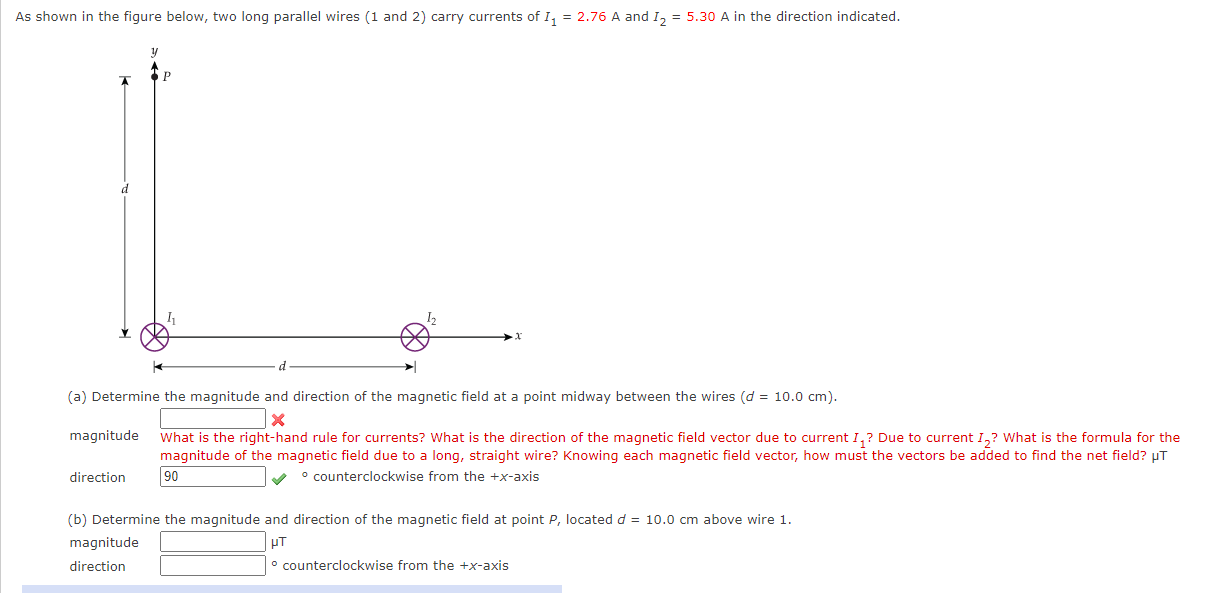 Solved As shown in the figure below, two long parallel wires | Chegg.com
