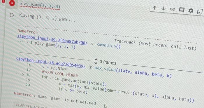 Solved import numpy as np def actions (state): # Returns the | Chegg.com