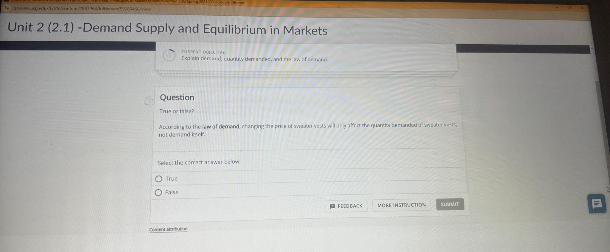 Solved Unit 2 (2.1) -Demand Supply and Equilibrium in | Chegg.com