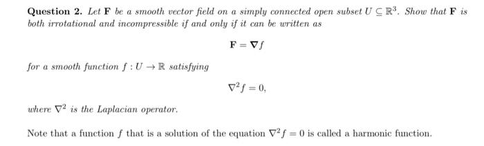 Solved Question 2. Let F be a smooth vector field on a | Chegg.com