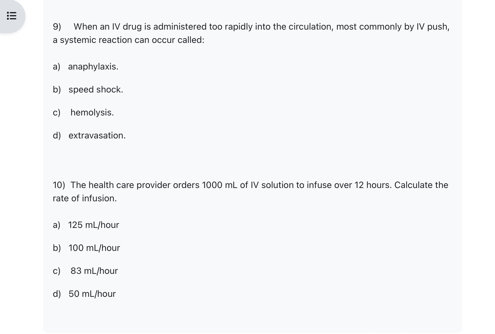 Solved BPN ch 10:Injections made into the dermal layer of | Chegg.com