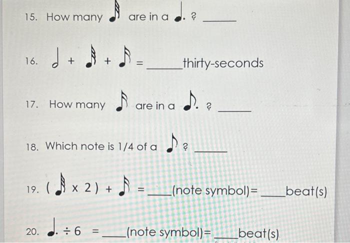 1. d+d= ( note symbol )= beats 2. 1/2 of ad= ( note | Chegg.com