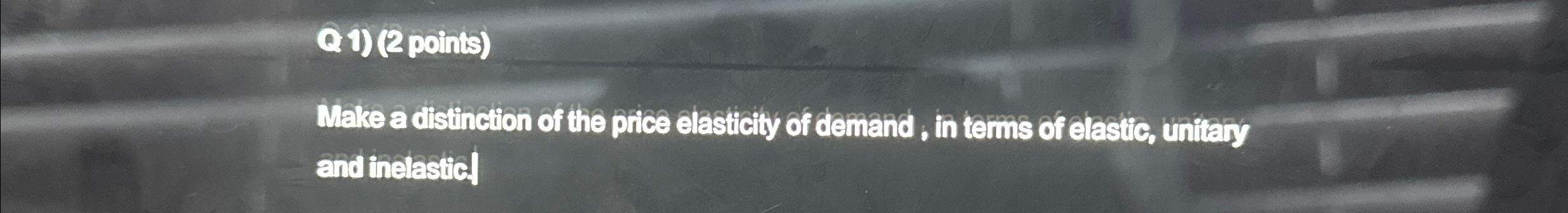 Solved Q 1) (2 ﻿points)Make a distinction of the price | Chegg.com