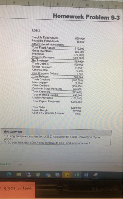 Solved Roguirement 1. Using the balance sheet for LOB Z | Chegg.com