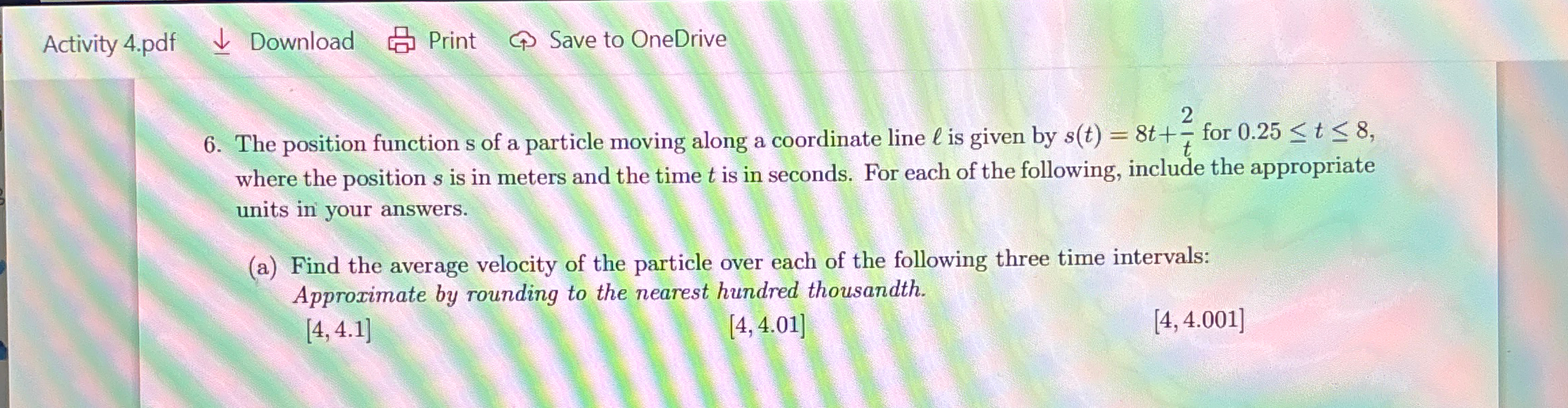 Solved Activity 4.pdfdarr DownloadPrintuarr Save to | Chegg.com