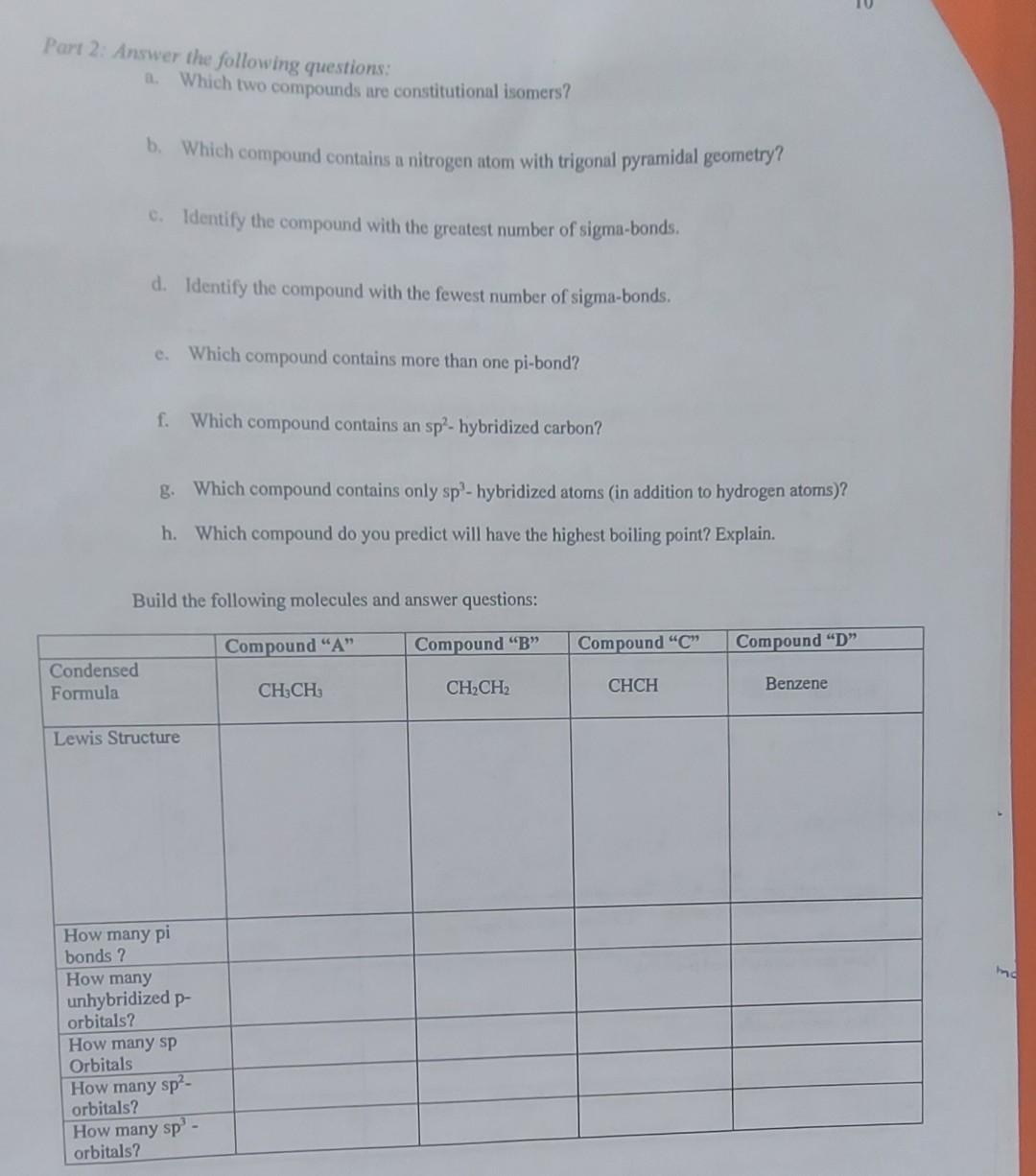 Solved Part 2 Answer The Following Questions A Which Two 