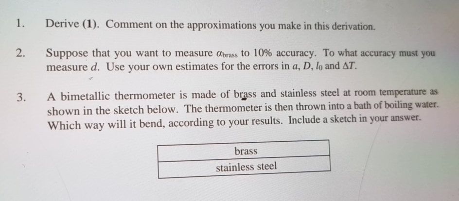 Solved Derive (1). ﻿Comment on the approximations you make | Chegg.com