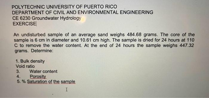 Solved POLYTECHNIC UNIVERSITY OF PUERTO RICO DEPARTMENT OF | Chegg.com