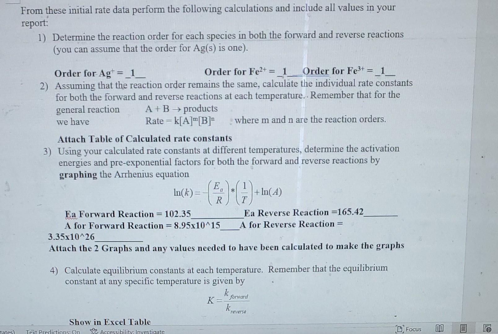Solved Ag+(aq)+Fe2+(aq)⇌Ag(s)+Fe3+(aq) From literature she | Chegg.com