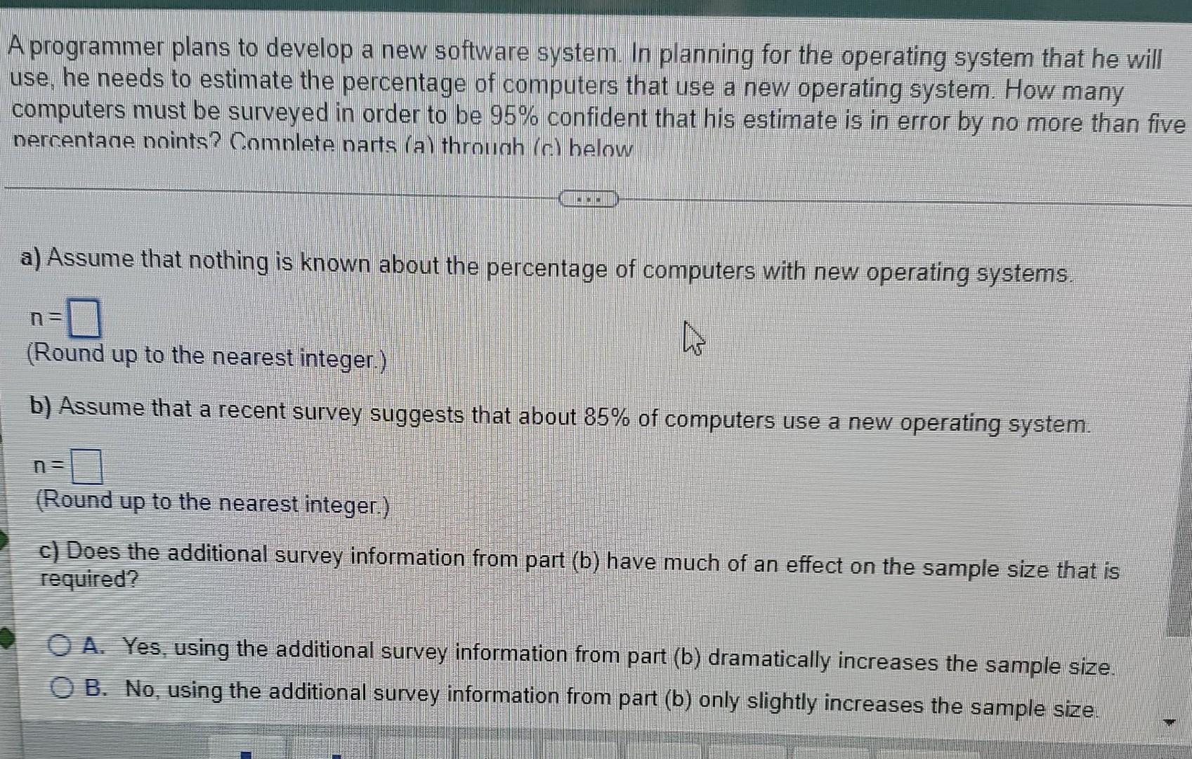 Solved A programmer plans to develop a new software system. | Chegg.com