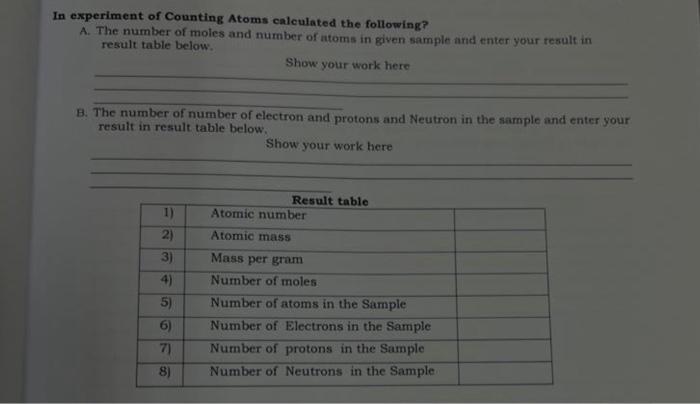please solve this for Aluminum(Al)!! step by step | Chegg.com
