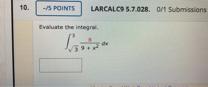 Solved |-75 POINTS | LARCALC9 5.4.050. 0/1 Submissi Find the | Chegg.com Solved |-75 POINTS | LARCALC9 5.4.050. 0/1 Submissi Find the | Chegg.com