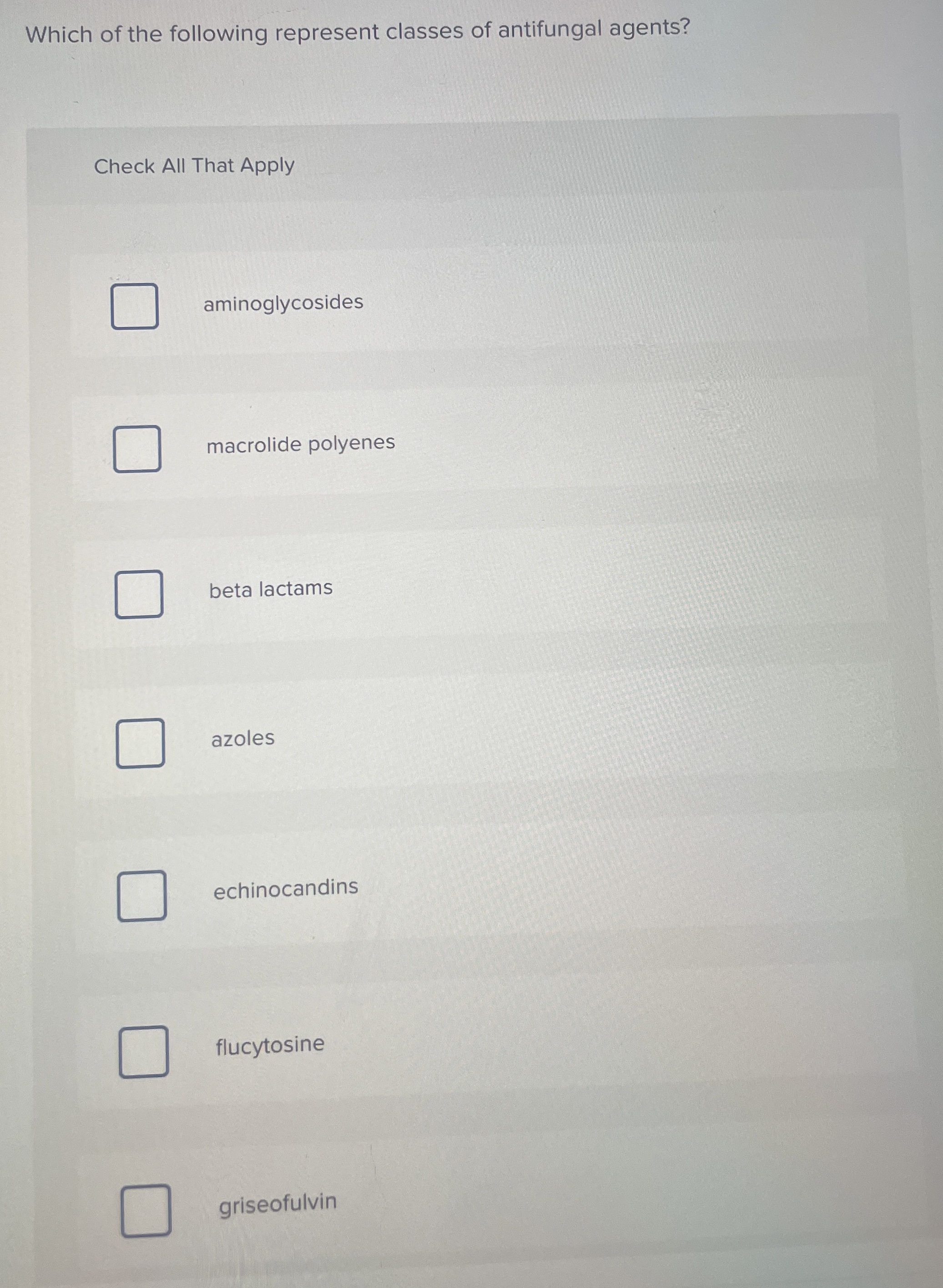 Which of the following represent classes of | Chegg.com