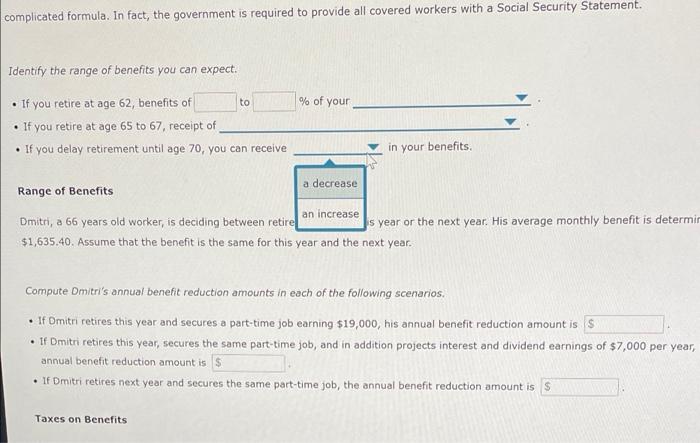 7. Monthly Social Security benefits Monthly Benefits | Chegg.com