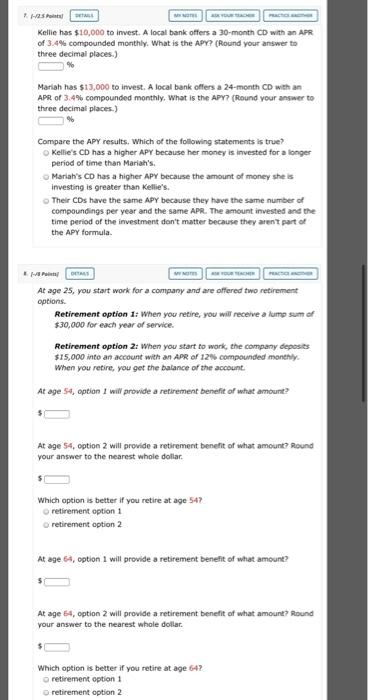 Solved * Hotel Kellie has $10,000 to invest. A local bank | Chegg.com