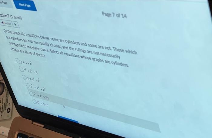 Solved Page 7 of 14 Ot the quadratic equations below, some | Chegg.com