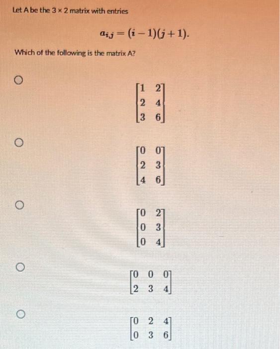 Solved Suppose A is a 2×2 matrix, B is a 3×2 matrix, and C | Chegg.com