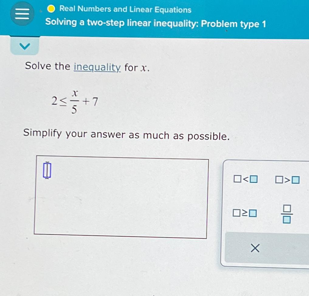 Solved Real Numbers and Linear EquationsSolving a two-step | Chegg.com