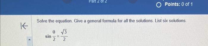 Solved Solve the equation. Give a general formula for all | Chegg.com