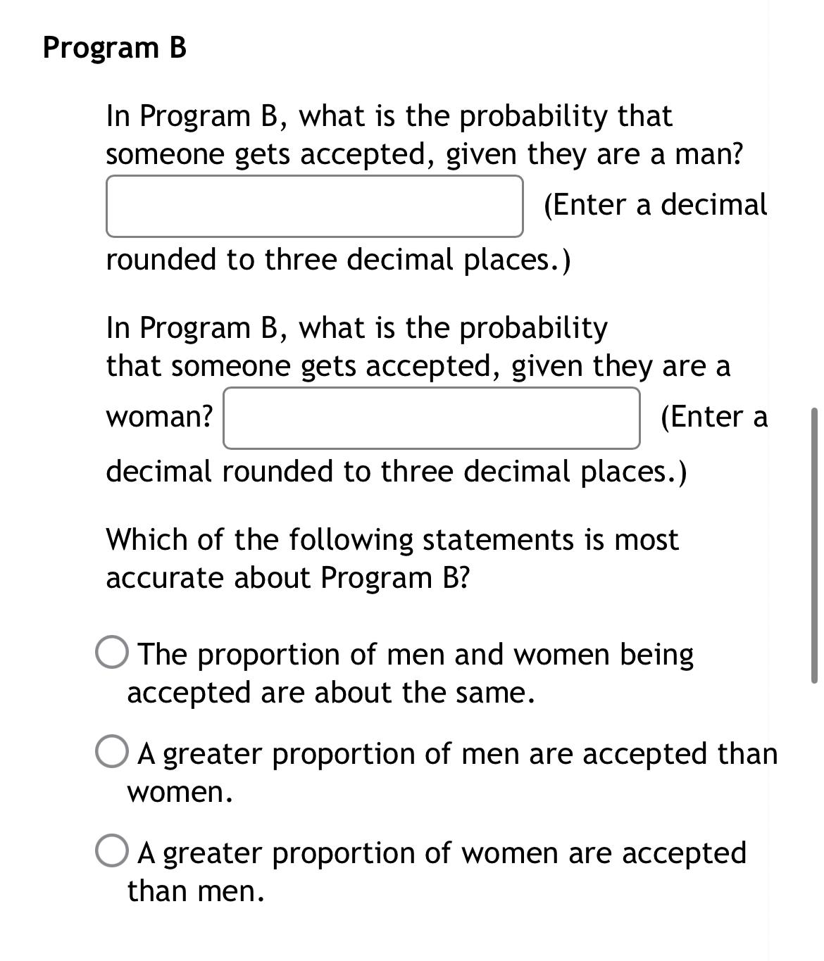 Solved Let's look at a breakdown of two different programs | Chegg.com
