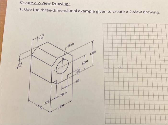 Solved 1. Use the three-dimensional example given to create | Chegg.com