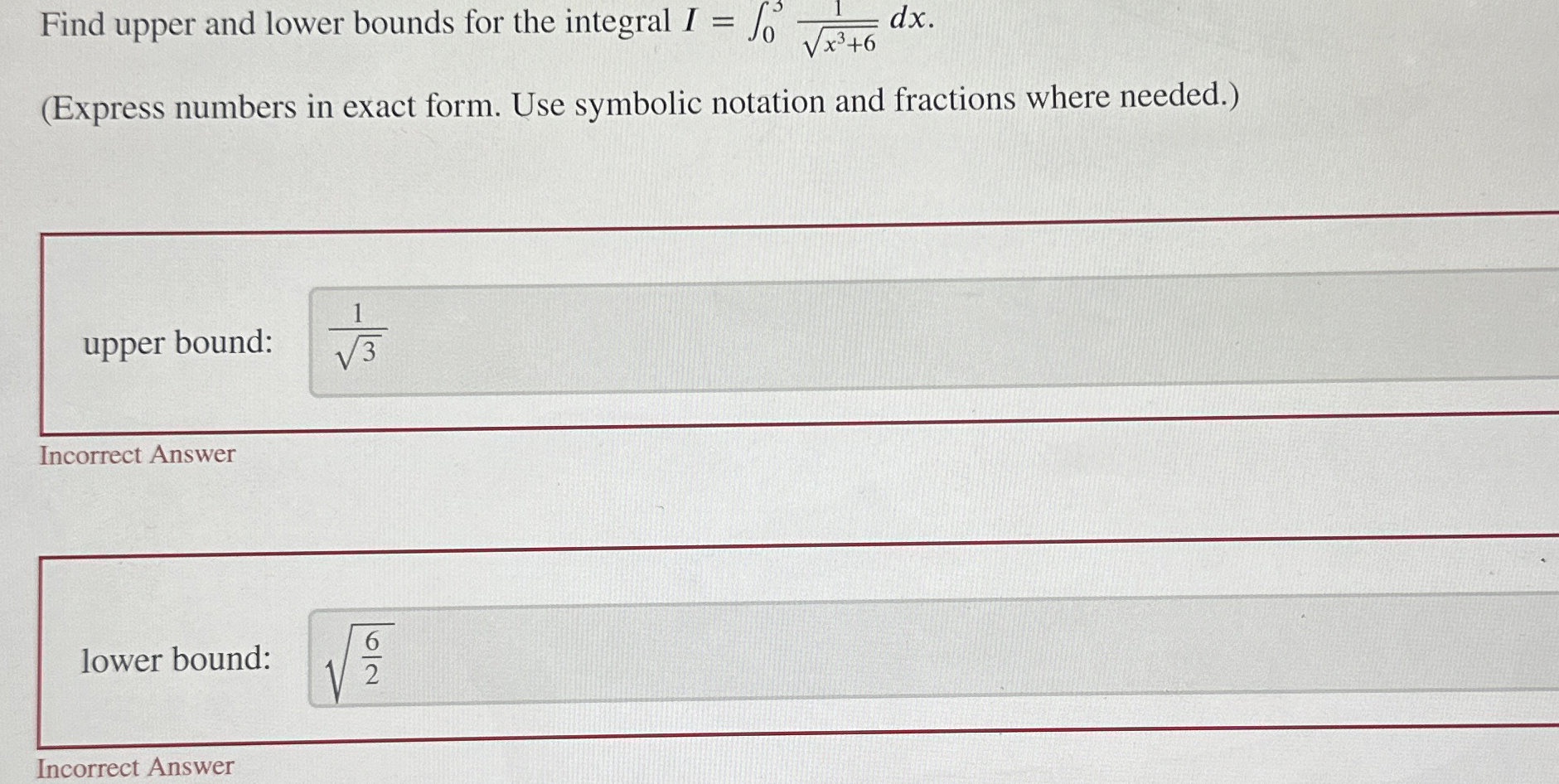 Solved Find upper and lower bounds for the integral | Chegg.com
