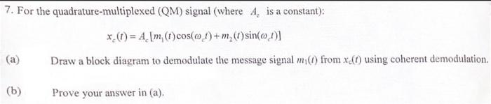 Solved principles of communication (assume channel has no | Chegg.com