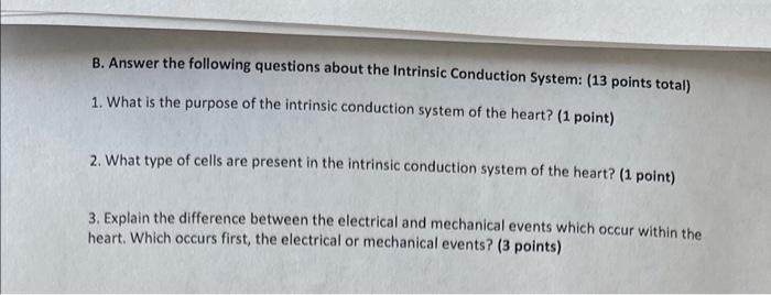 Solved B. Answer the following questions about the Intrinsic | Chegg.com