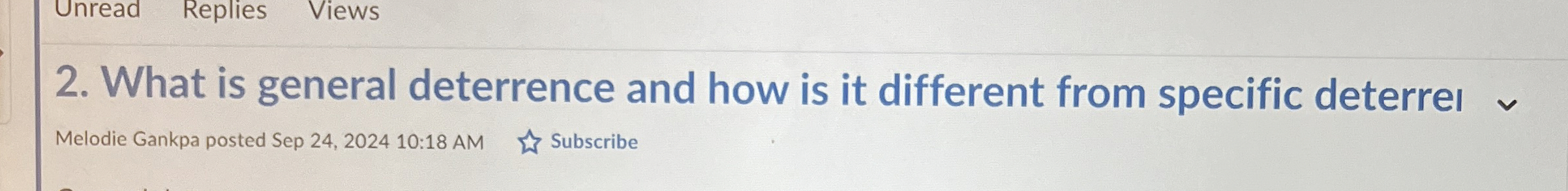 Solved What is general deterrence and how is it different | Chegg.com