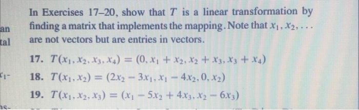 Solved In Exercises 25–28. determine if the specified linear | Chegg.com