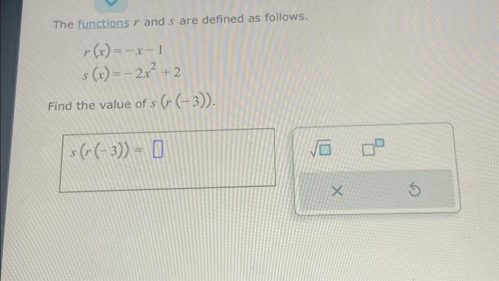 Solved The functions r and s are defined as follows. | Chegg.com