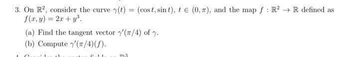 Solved 3. On R2, consider the curve | Chegg.com