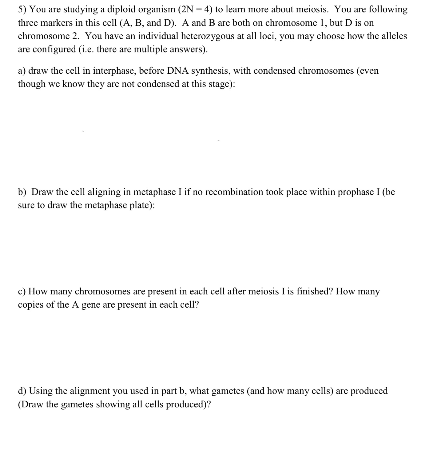 Solved You are studying a diploid organism You are studying | Chegg.com