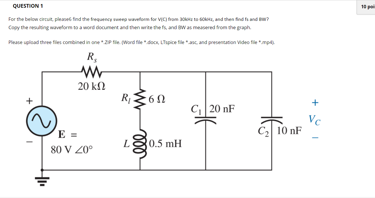Solved QUESTION 1For the below circuit, please6 ﻿find the | Chegg.com