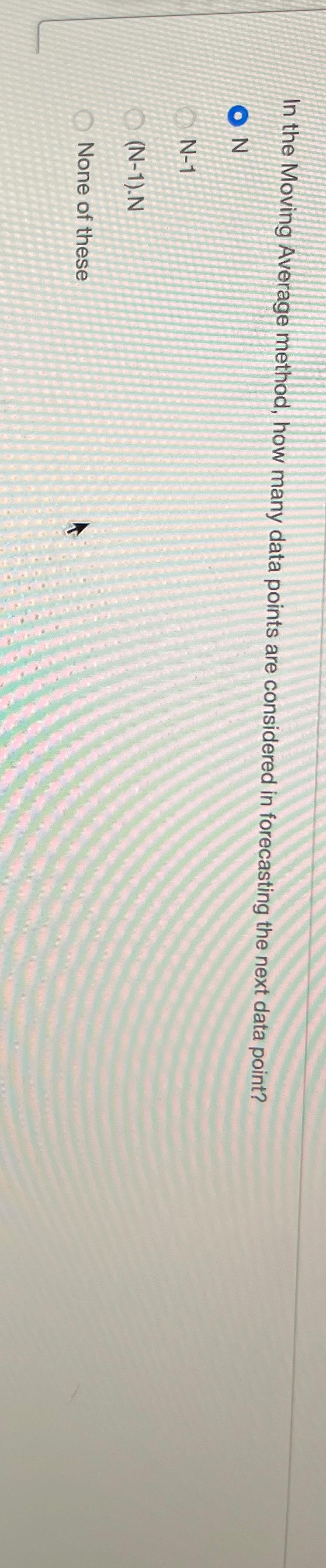 Solved In the Moving Average method, how many data points | Chegg.com